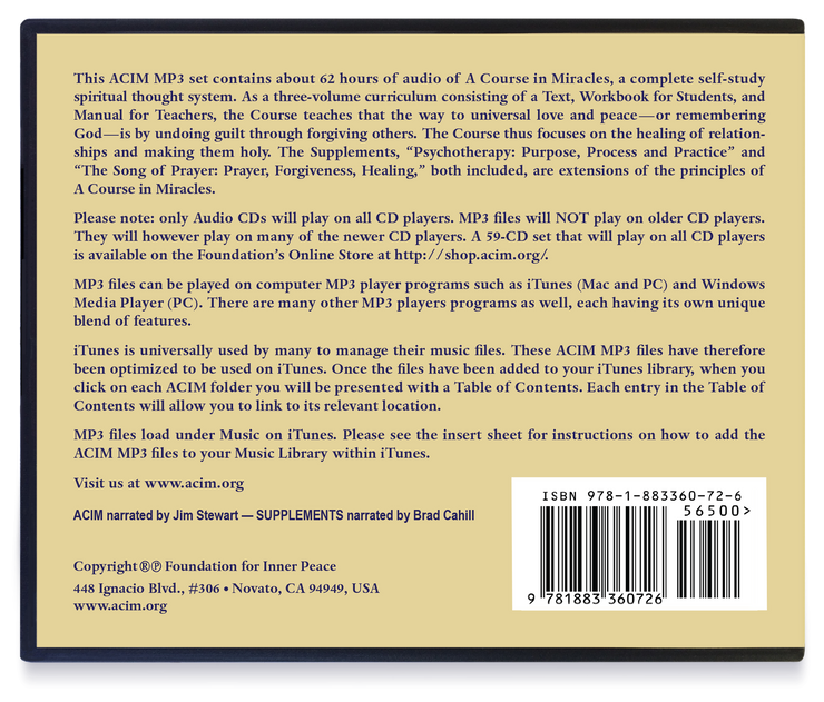 A Course in Miracles 5-CD MP3 Set – ACIM Online Store
